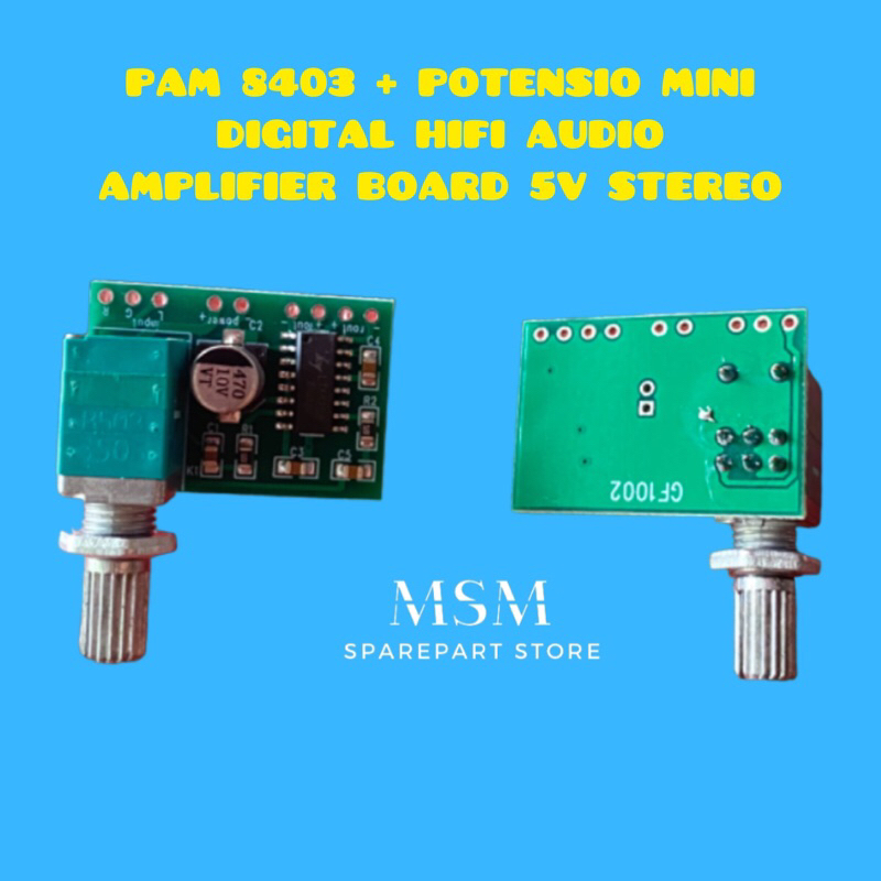 Jual PAM 8403 + POTENSIO MINI DIGITAL HIFI AUDIO AMPLIFIER BOARD 5V ...