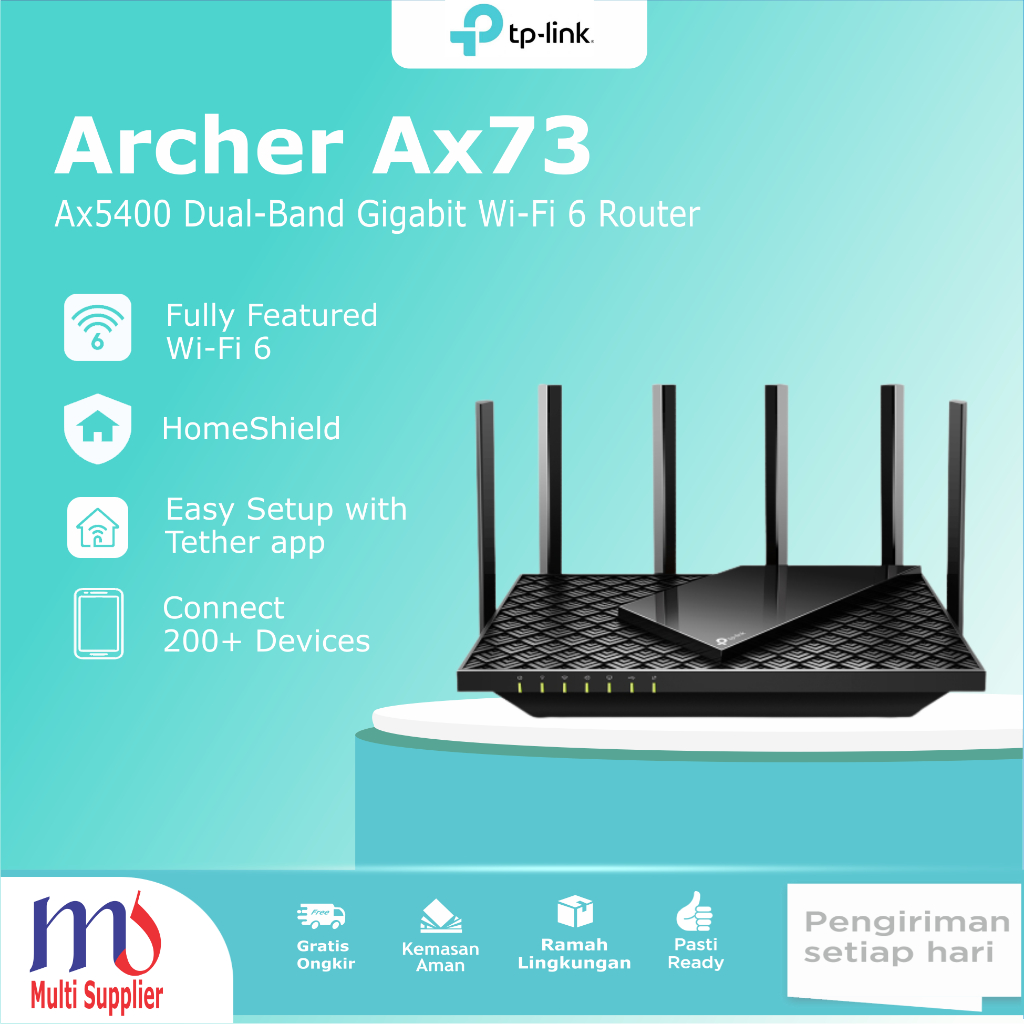 Jual TPLINK Tp-link Archer AX73 AX5400 Dual Band Gigabit WiFi 6 Router ...
