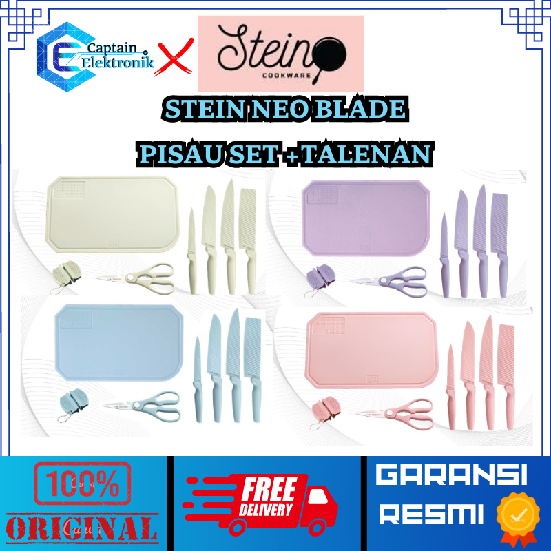 Jual Steincookware Pisau Stein Neo Blade Knife Set Knives Pisau Biru ...