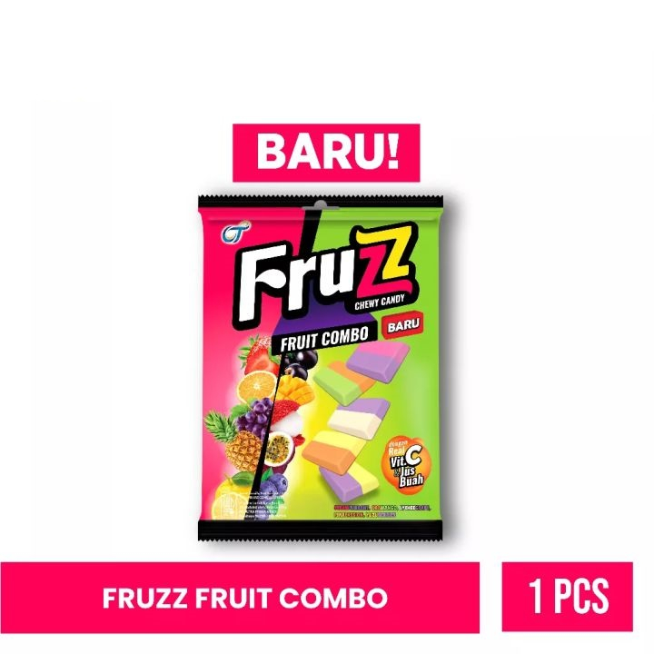 Jual ( PAKET ISI 5 ) Permen Fruzz Fruit Chewy Candy dengan rasa buah ...