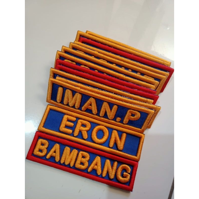 Jual BORDIR NAMA TIMBUL PERPASANG/2PCS | Shopee Indonesia