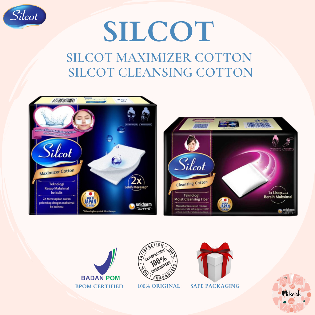 Jual SILCOT MAXIMIZER COTTON 40pcs & Silcot Cleansing Cotton 82pcs ...