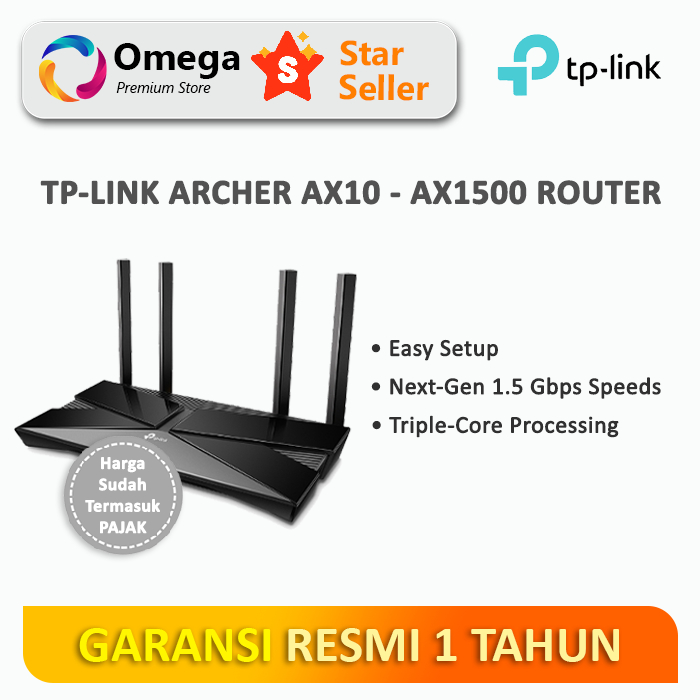 Jual TP-Link Archer AX10 AX1500 WiFi 6 Wireless Router | Shopee Indonesia