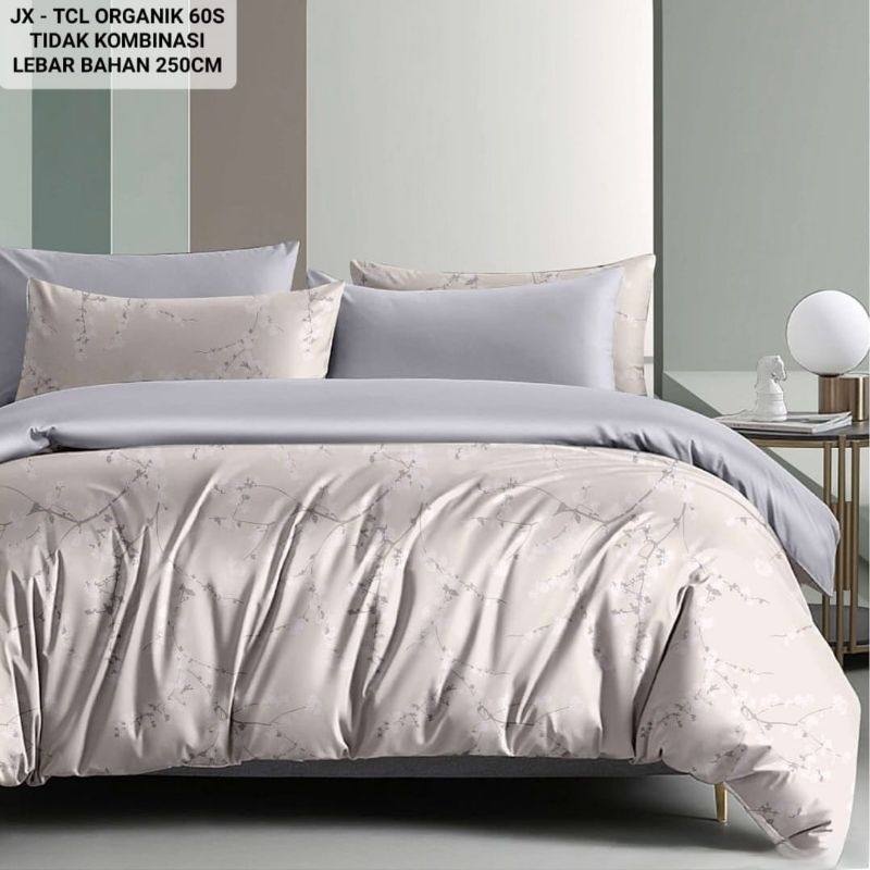 Jual BEDCOVER SUTRA ORGANIC 60S MOTIF BUNGA MINIMALIS BED COVER SUTRA ...