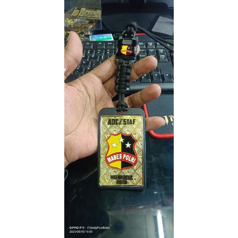 Jual lanyard tactical polri 1 sisi dan 2 sisi free design | Shopee ...