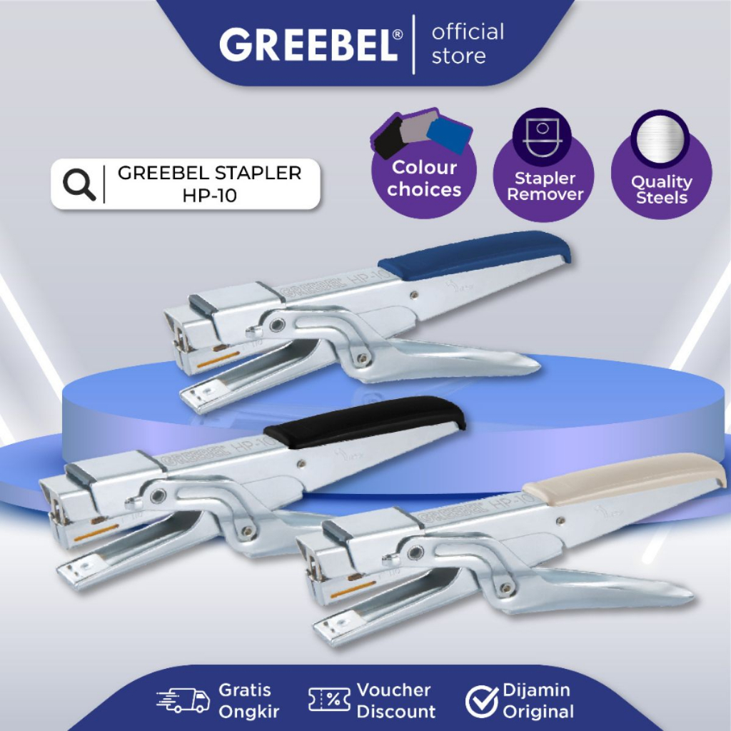 Jual Greebel Stapler HP-10 Staples Kertas Kapasitas Banyak ...
