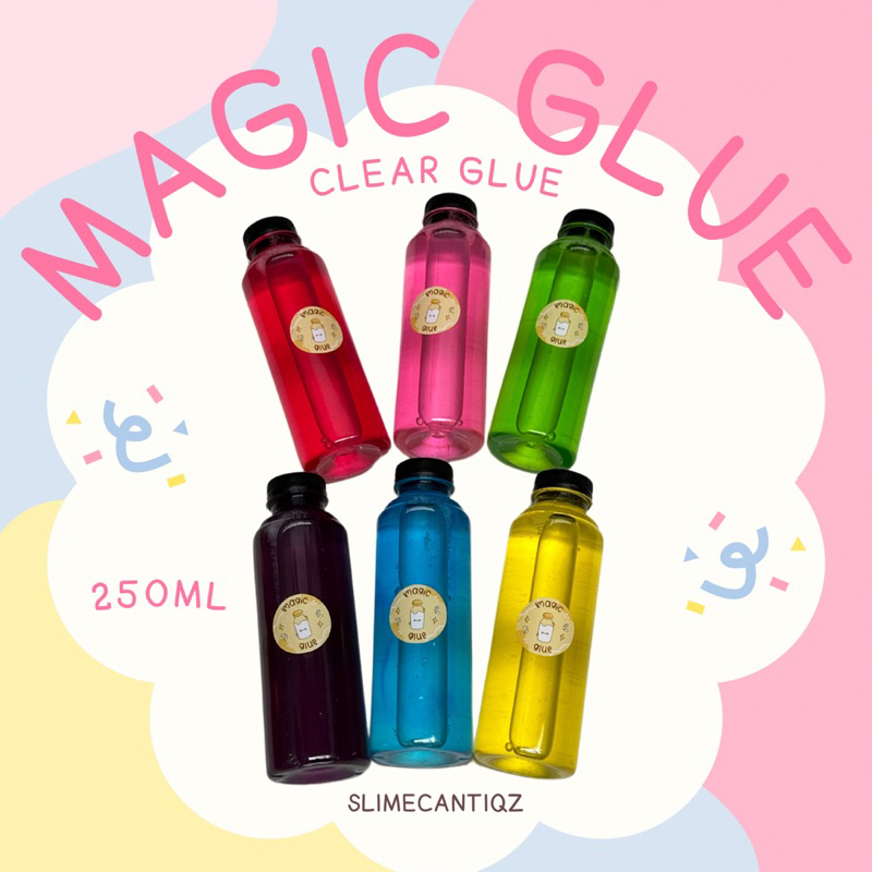 Jual MAGIC CLEAR GLUE | magic glue, lem anti gagal, slime bening, slime, mainan anak, clear ...