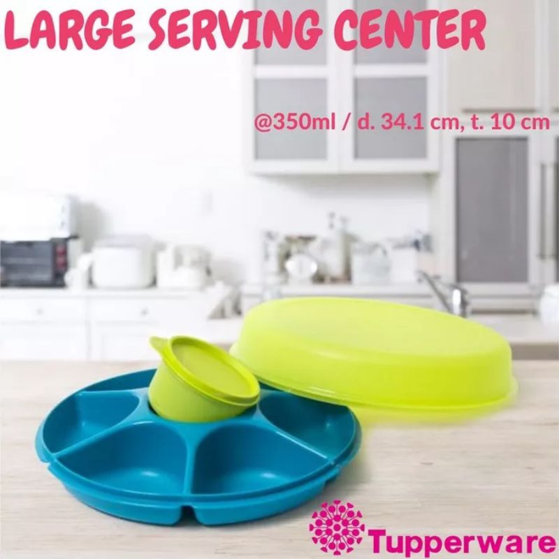 Jual TUPPERWARE LARGE SERVIS CENTER GREEN TEMPAT KUE TEMPAT PERMEN ...