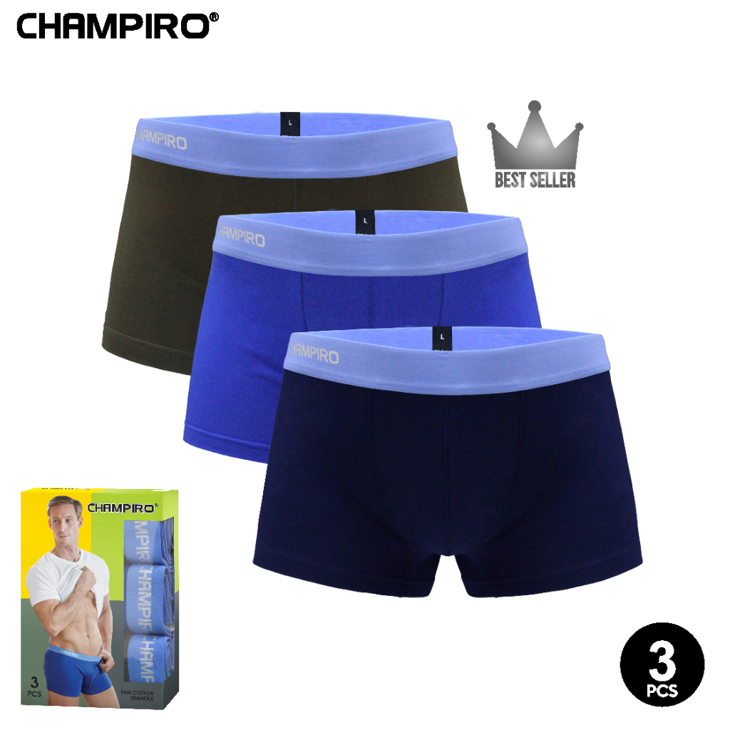Jual Champiro | Celana Dalam Pria 3 pcs Boxer Pria C0330C | Shopee Indonesia