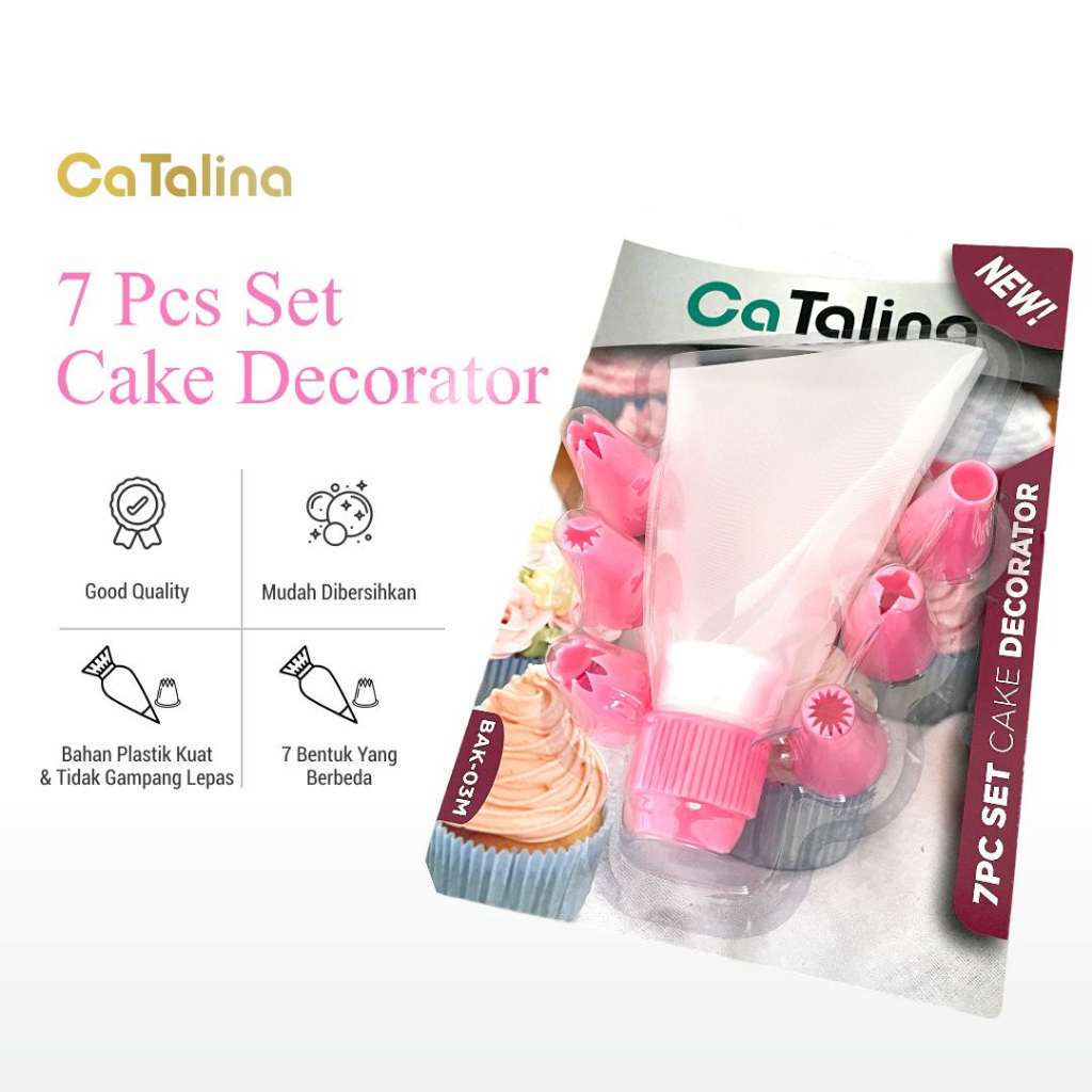 Jual 7 Pcs alat dekorasi kue spuit icing set cake decorator peralatan ...