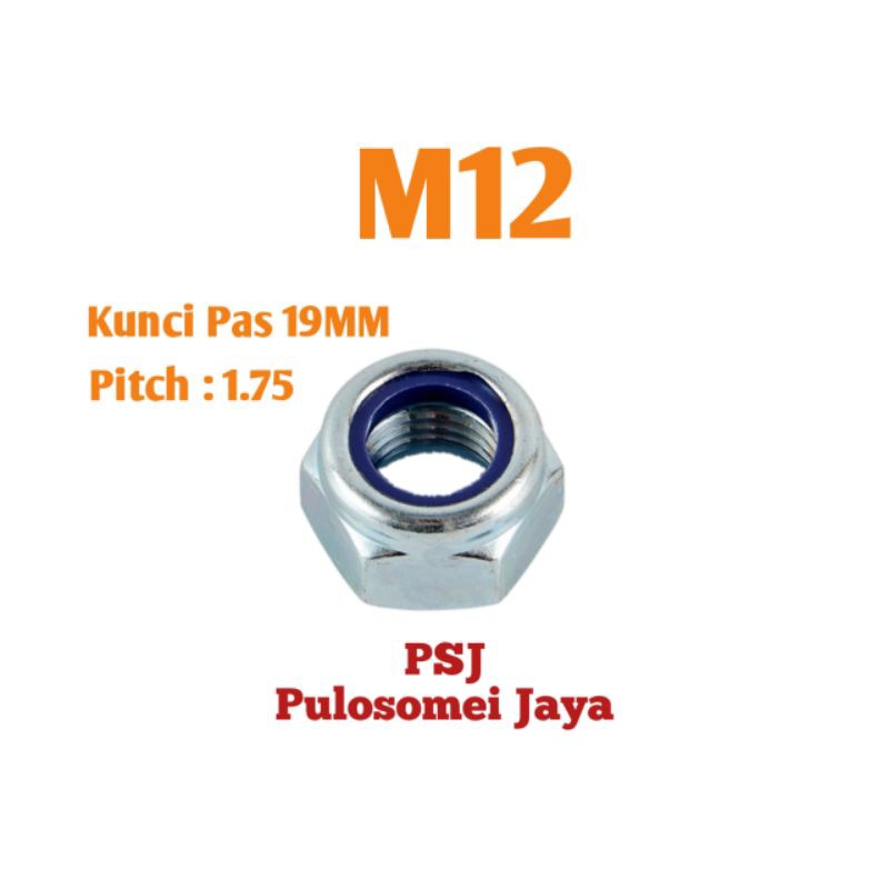 Jual Mur Nylon / Lock Nut M12 Galvanis | Shopee Indonesia