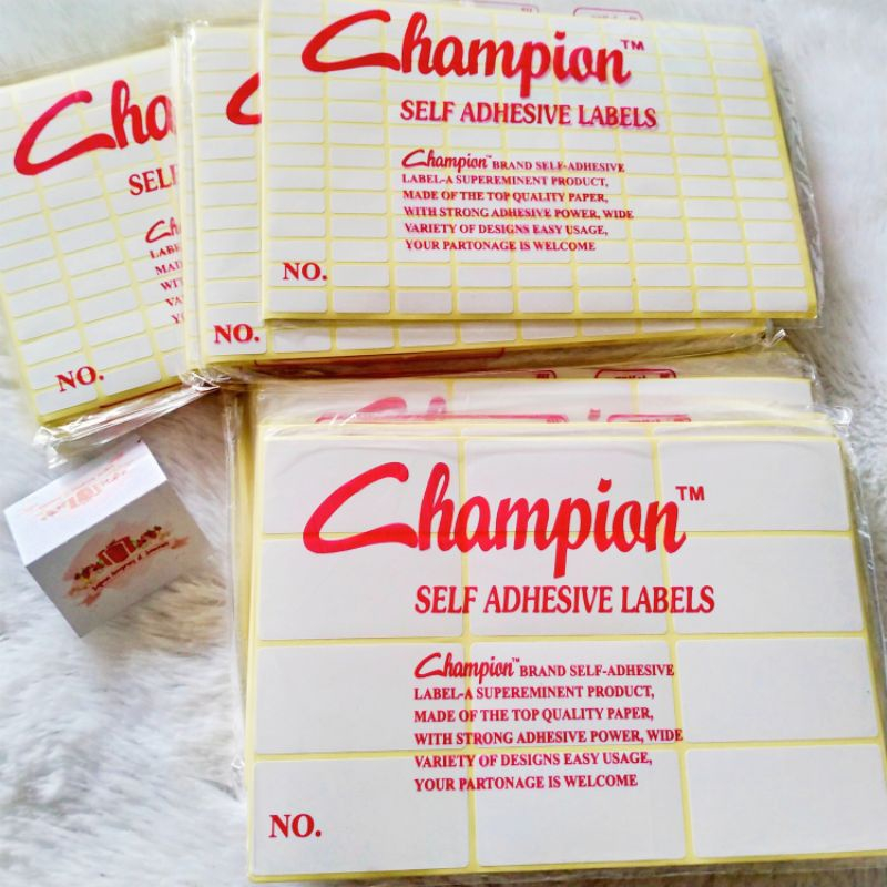 Jual LABEL / LABEL TEMPEL / LABEL STIKER HARGA CHAMPION ( PACK ...