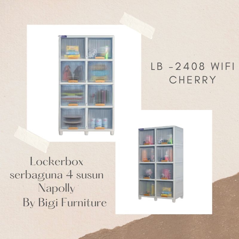 Jual NEW!! LOCKERBOX SERBAGUNA PLASTIK 4 SUSUN 8 PINTU TRANSPARAN NAPOLLY LB-2408 TP | Shopee ...