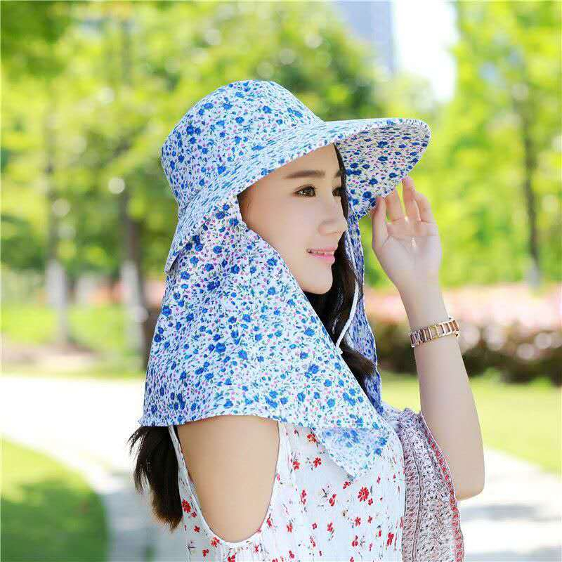 Jual FH Topi Visor Lipat Wanita Anti UV Lebar / Topi Pantai Cadar ...