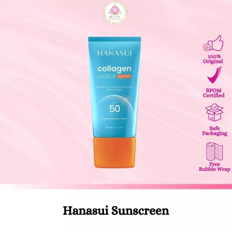 Jual Hanasui Sunscreen Collagen Water Spf 50 PA++++ 30 Gr | Shopee ...