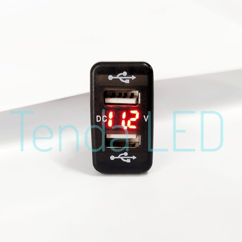 Jual Car Charger USB 2 Port + LED Voltmeter Mobil Toyota | Shopee Indonesia