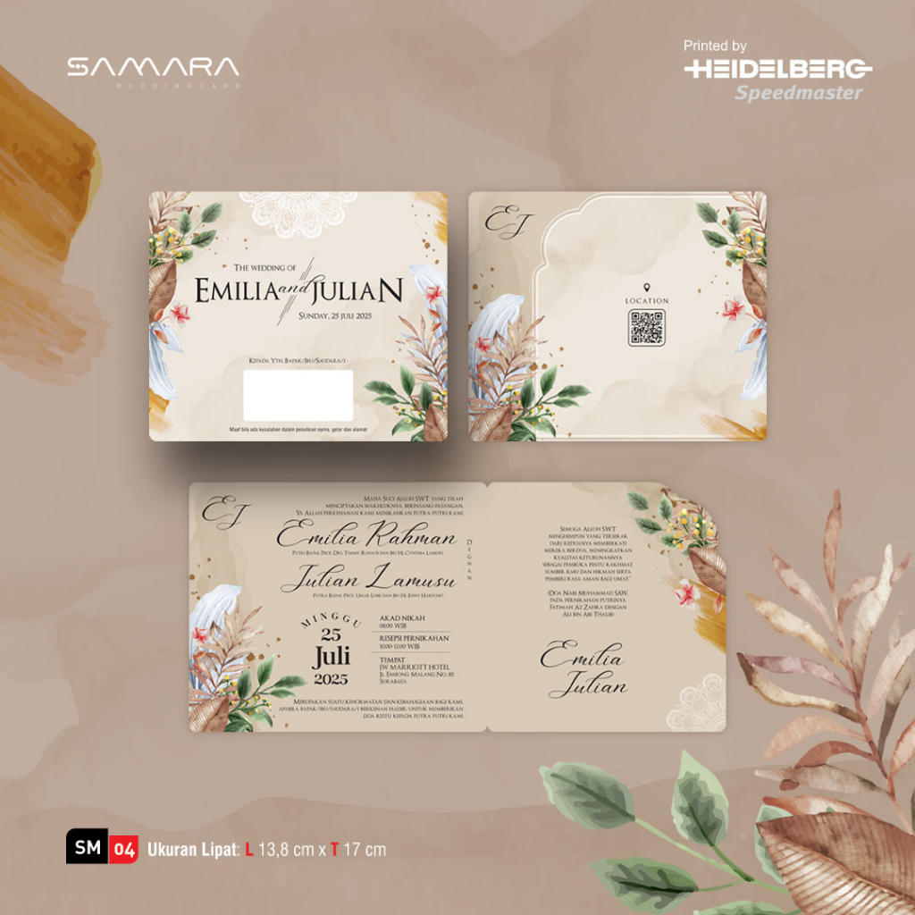 Jual Cetak Undangan Samara 04 | Cetak Undangan Blangko Murah | Cetak ...