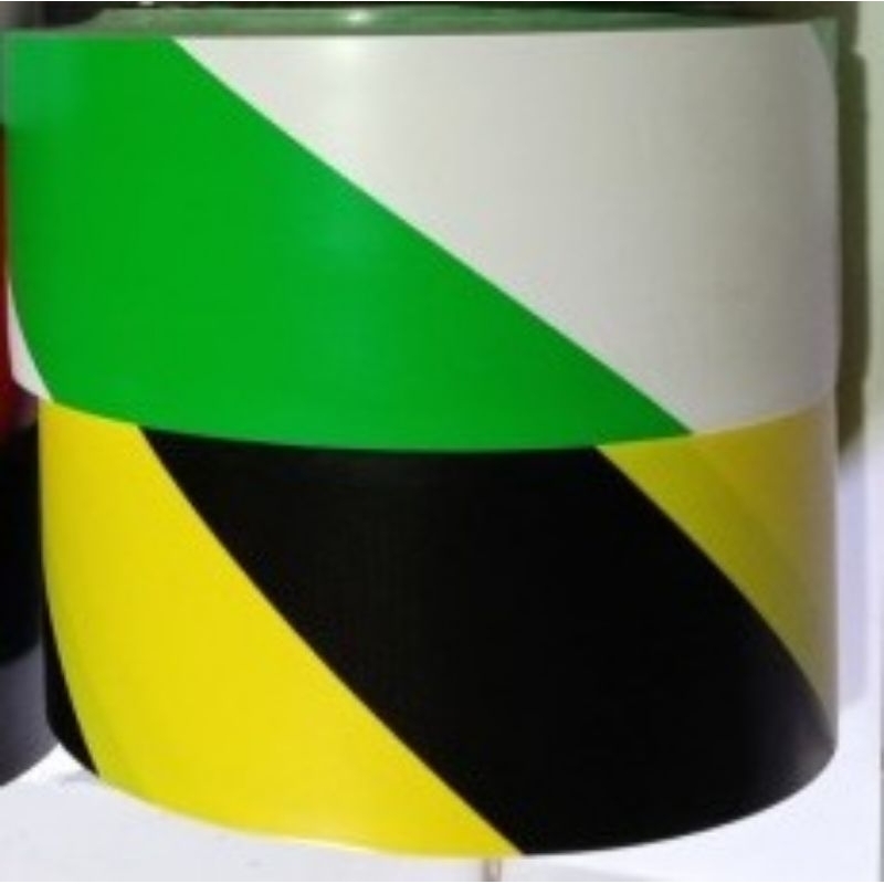 Jual Lakban lantai belang /Vinyl kuning hitam, hijau putih, ukuran 2 ...