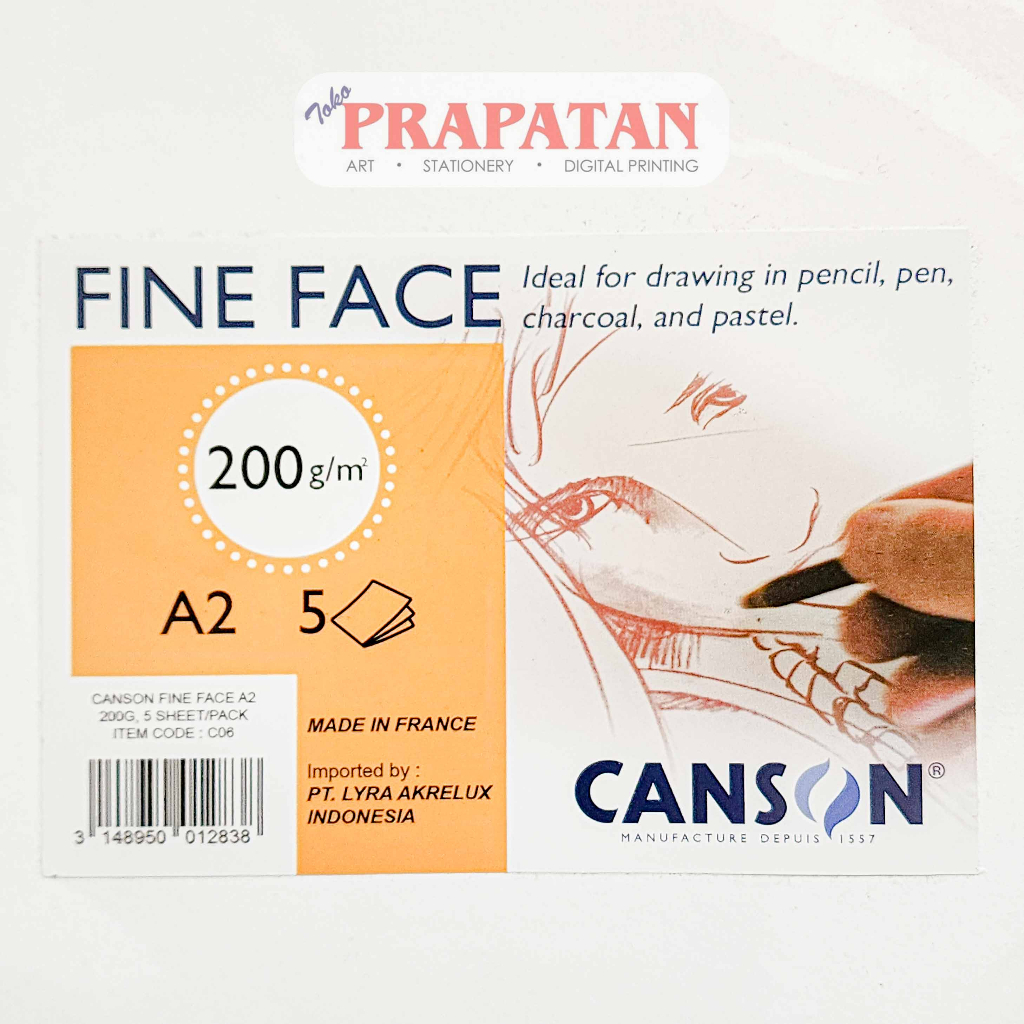 Jual Canson Fine Face A2 Drawing Paper 200gsm | Kertas Gambar | Shopee ...