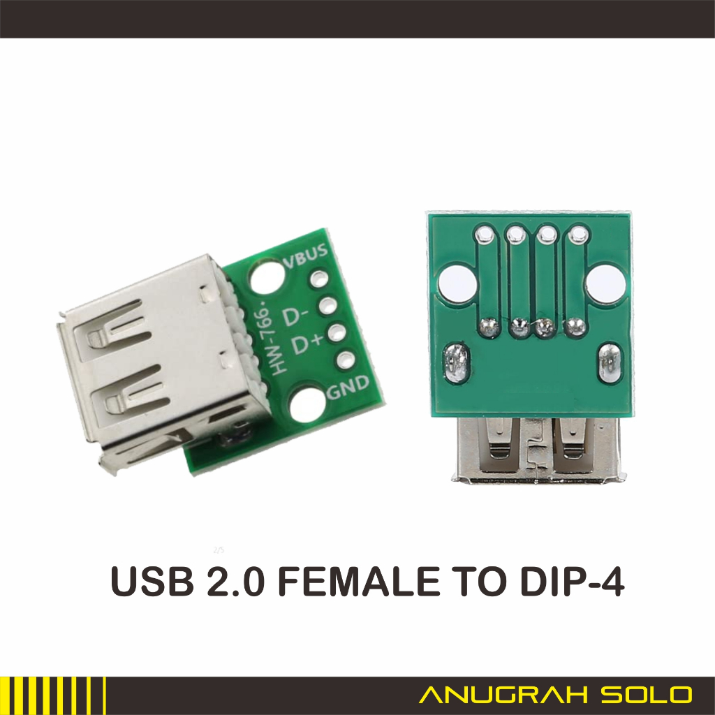 Jual USB FEMALE TO DIP 2.54mm PCB Adapter Converter USB Female 4 Pin ...