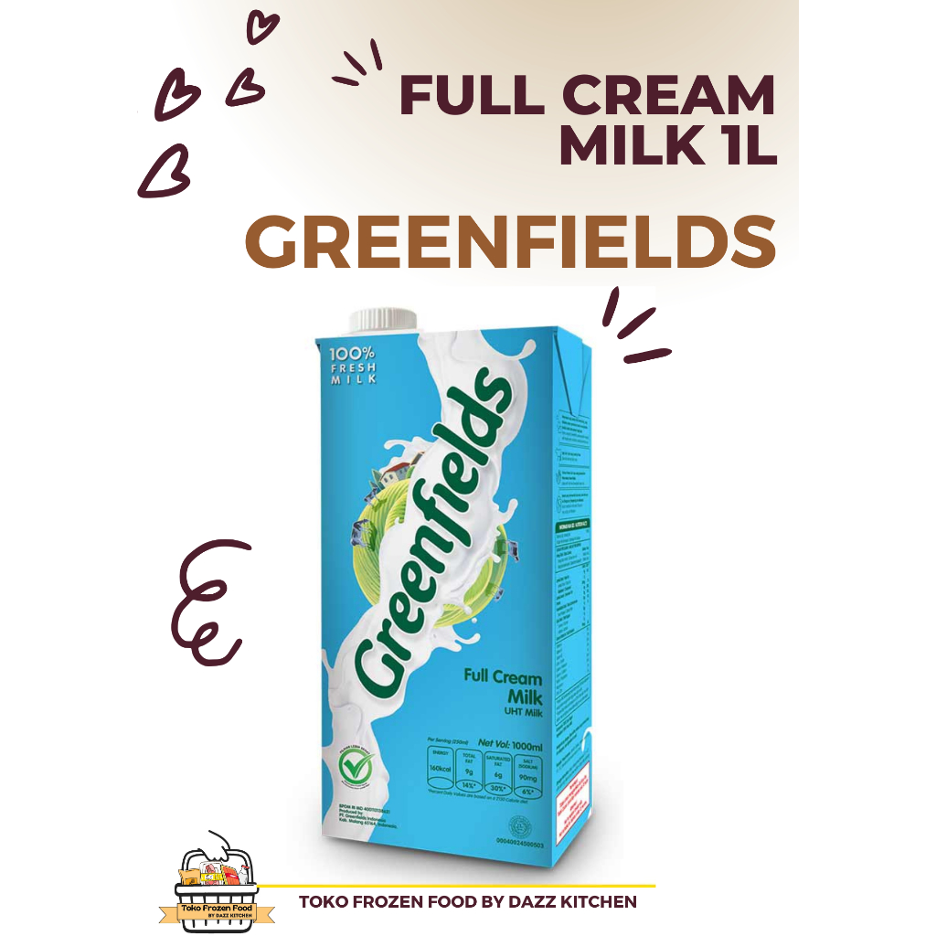 Jual GREENFIELDS FULL CREAM MILK 1L | Shopee Indonesia