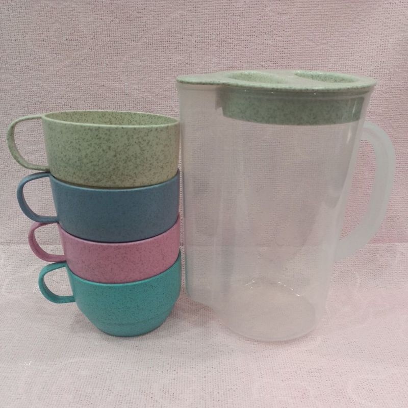 Jual TEKO SET + CANGKIR 5 IN 1 / Teko Plastik / Mug Plastik / Mug Plus ...