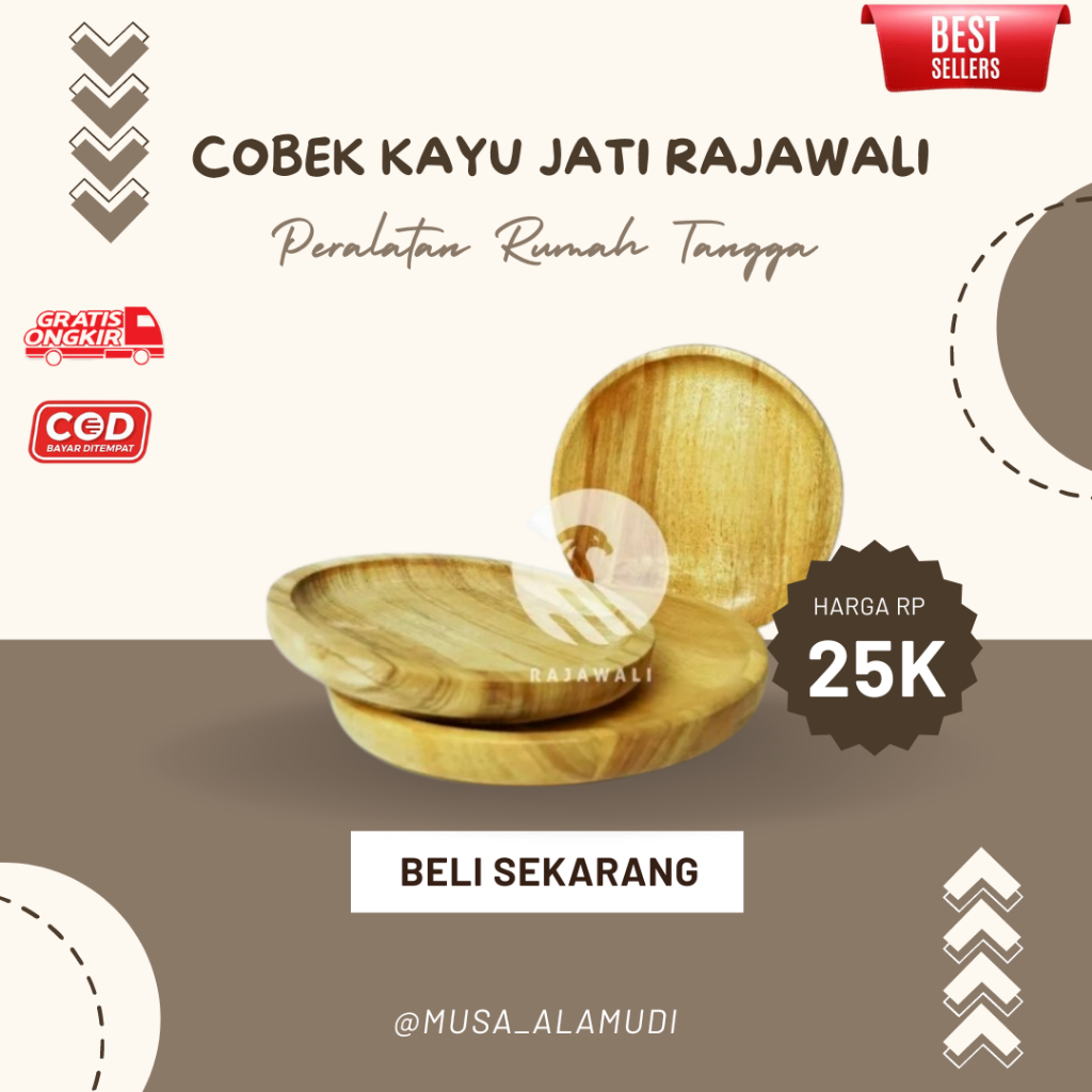 Jual Cobek Kayu Jati Mas Rajawali Besar | Shopee Indonesia