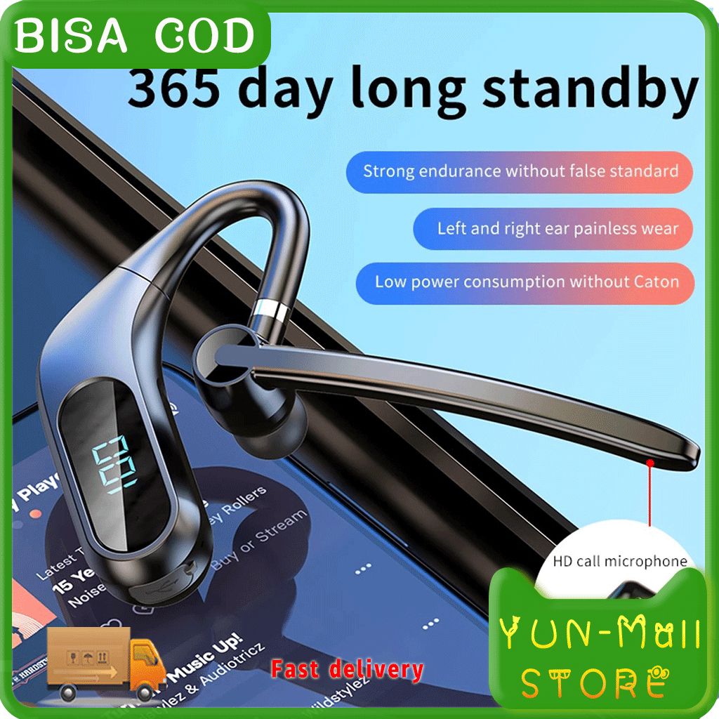 Jual YUN Mall Bluetooth Headset with Long Mic KJ12 Bass Wireless ...