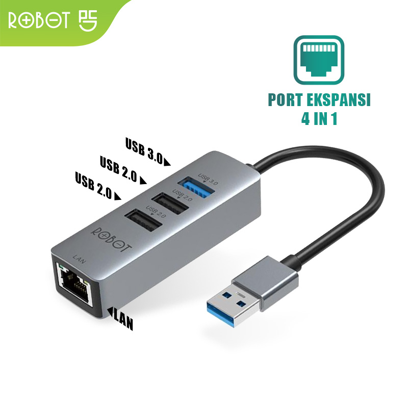 Jual ROBOT USB Hub 3 Port USB-A USB Extension 4 in 1 USB Hub Transmisi ...
