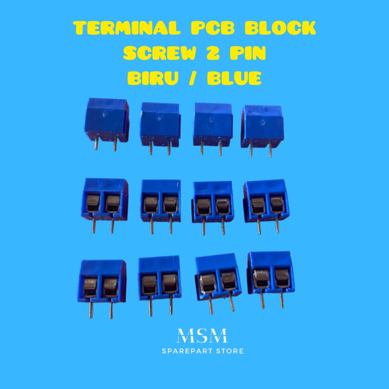 Jual TERMINAL PCB BLOCK SCREW 2 PIN BIRU / BLUE | Shopee Indonesia