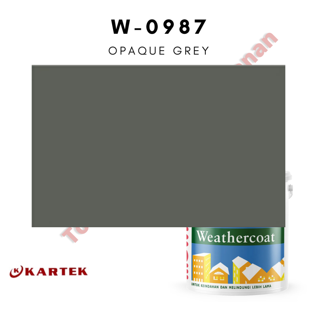 Jual Mowilex Weathercoat Exterior W-0987 Opaque Grey (1 liter) | Shopee ...