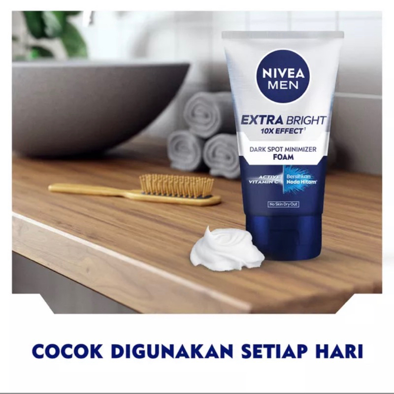 Jual NIVEA MEN Extra Bright Dark Spot Minimizer Foam 50/100 ml | Shopee Indonesia