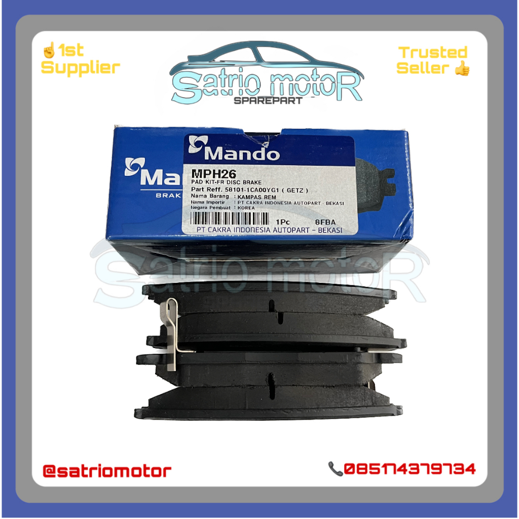 Jual KAMPAS REM DEPAN ATAU PAD KIT-FR DISC BRAKE HYUNDAI GETZ (MERK ...