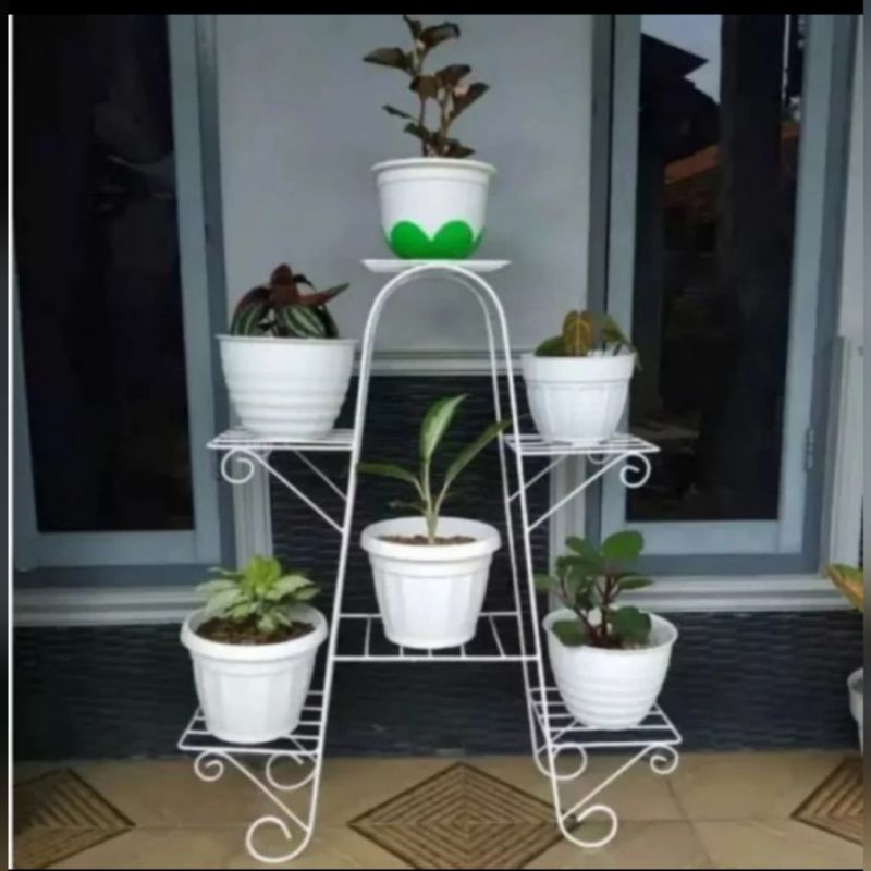 Jual RAK BUNGA BESI MINIMALIS 6 POT | Shopee Indonesia