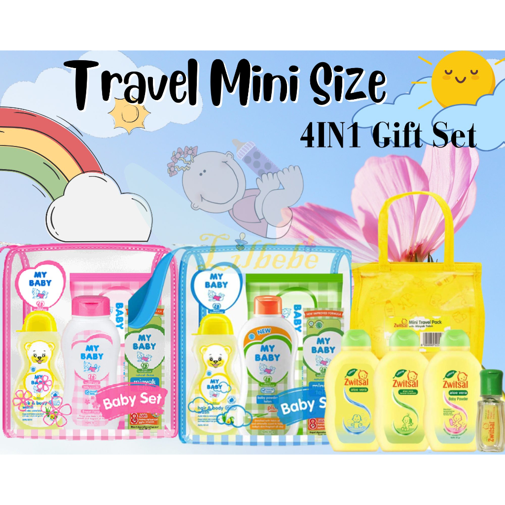 Jual ZWITSAL / MY BABY Gift Perlengkapan Mandi Bayi Mini Set Travel ...