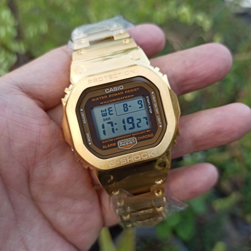 Jual Casio G-shock DW-5600 Custom Stainless Steel Not GMW-B5000GD ...
