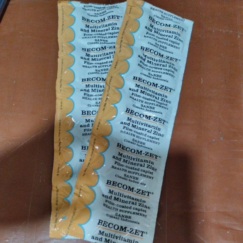 Jual Becom Zet Strip isi 10 Tablet/Suplemen Kesehatan Multivitamin ...