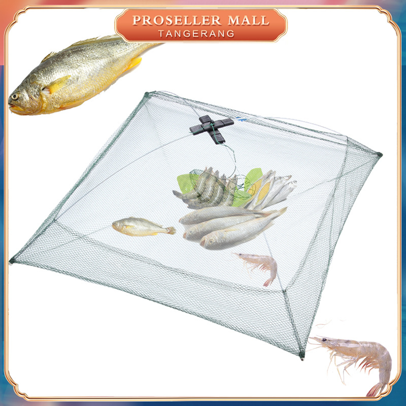 Jual Jaring Perangkap Udang Ikan Model Segiempat Lipat Jaring Pancing ...