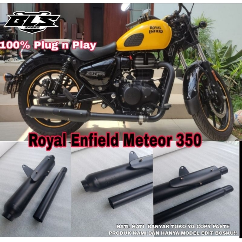 Jual KNALPOT ROYAL ENFIELD 350 CC METEOR SELINCER + PIPA 100% PLUG N ...