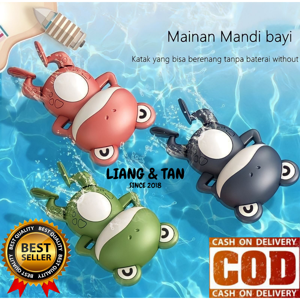 Jual ( BISA COD ) PROMO Mainan Mandi Bayi Katak Berenang Bergerak ...