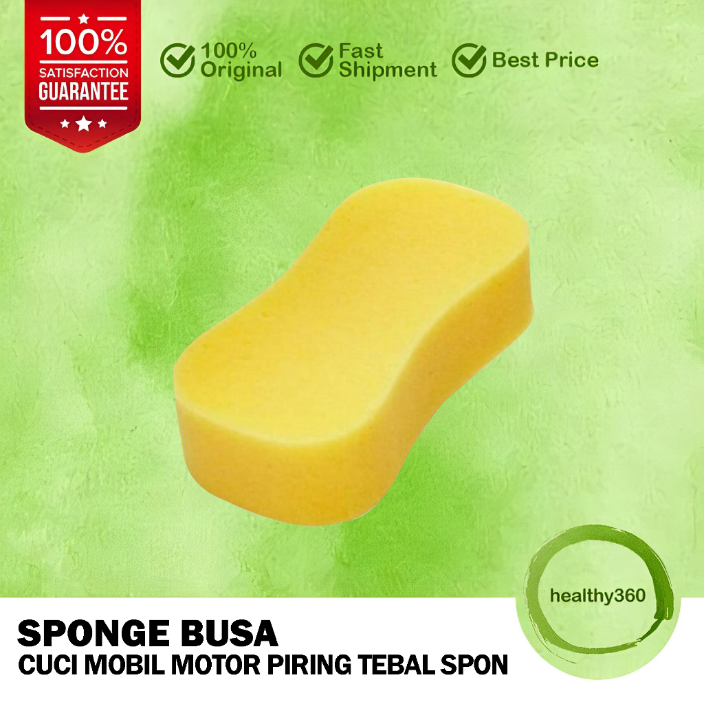 Jual Sponge Busa Cuci Mobil Motor Piring Kuning Busa Foam Wash Tebal ...