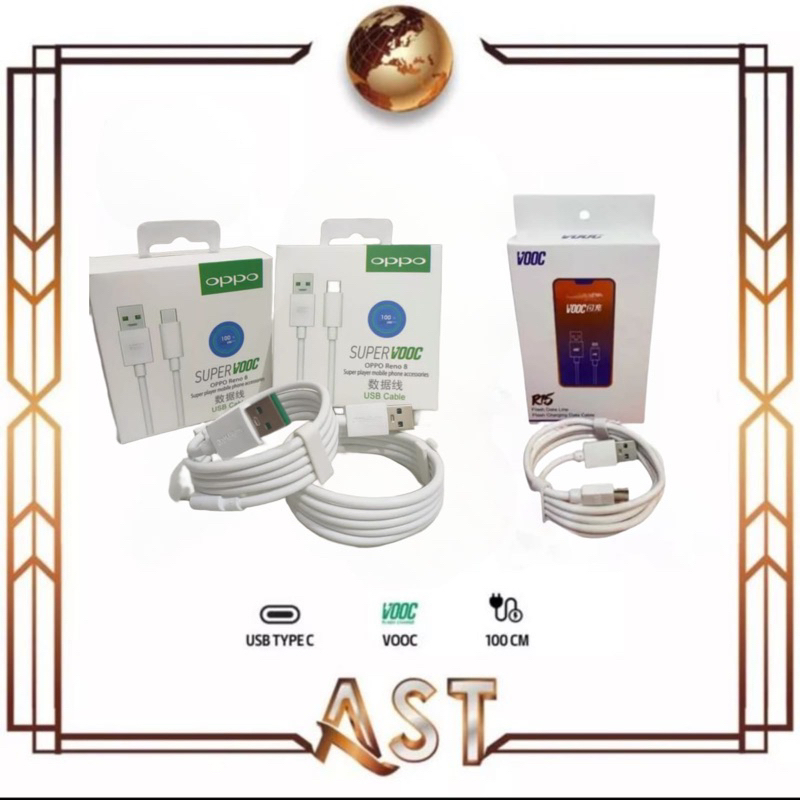 Jual Kabel Data Oppo TYPE C USB Cable VOOC A5 2020 / A5S / A3S / A53 ...