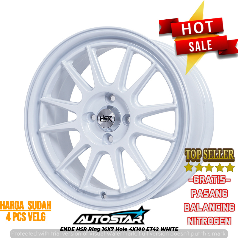 Jual pelek mobil racing sirion vios yaris brio agya ayla calya datsun go hsr ende R16 pcd 4x100 ...