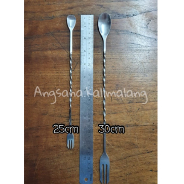 Jual Long bar spoon / sendok garpu panjang / Spatula Stirel / Pengaduk ...