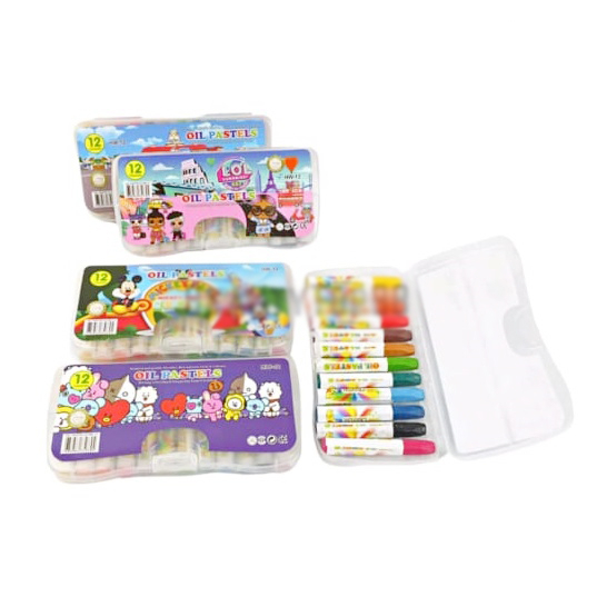 Jual Crayon Mini 12 Warna Krayon Set Kecil Anak Oil Pastel Fancy Minyak ...