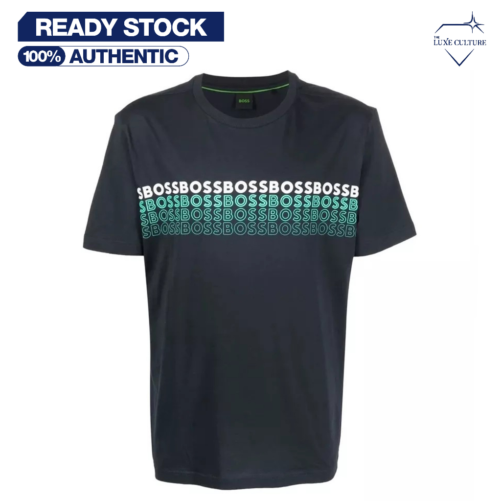 Jual Hugo Boss Monogram 4 Logo Black / Kaos Hitam Branded Original ...