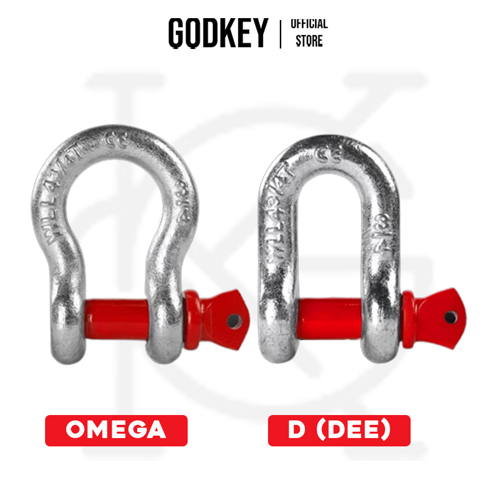 Jual Bow Shackle Omega G209 4.75 Ton - 3/4" Segel Screw Pin 4.75T Baja ...