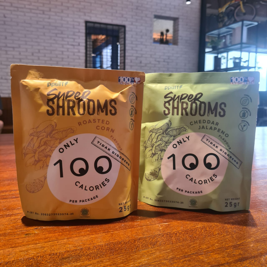 Jual PPUFF SUPERSHROOMS 25g Snack Jamur Beras Merah ( Gluten Free NO ...