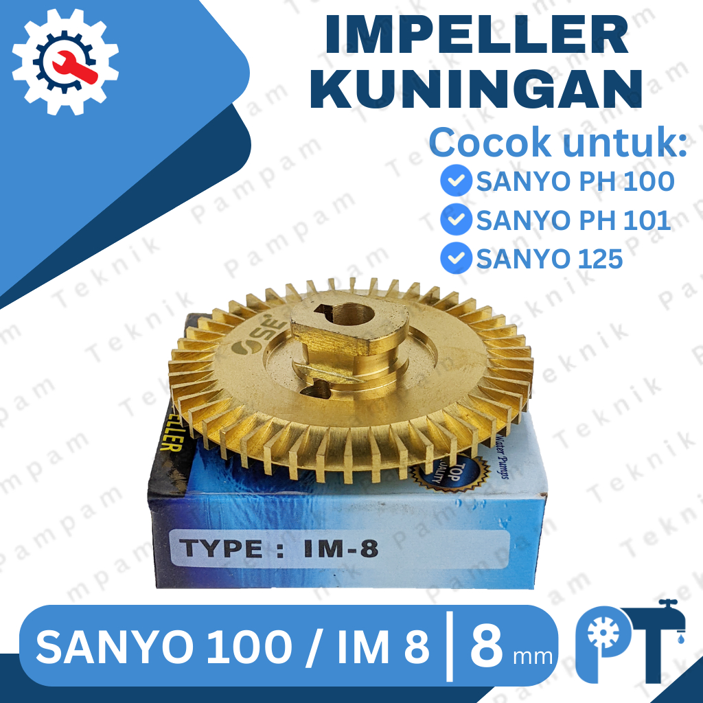 Jual Kipas Impeller Kuningan Sanyo SY-100 / IM-8 - SPAREPART POMPA AIR ...