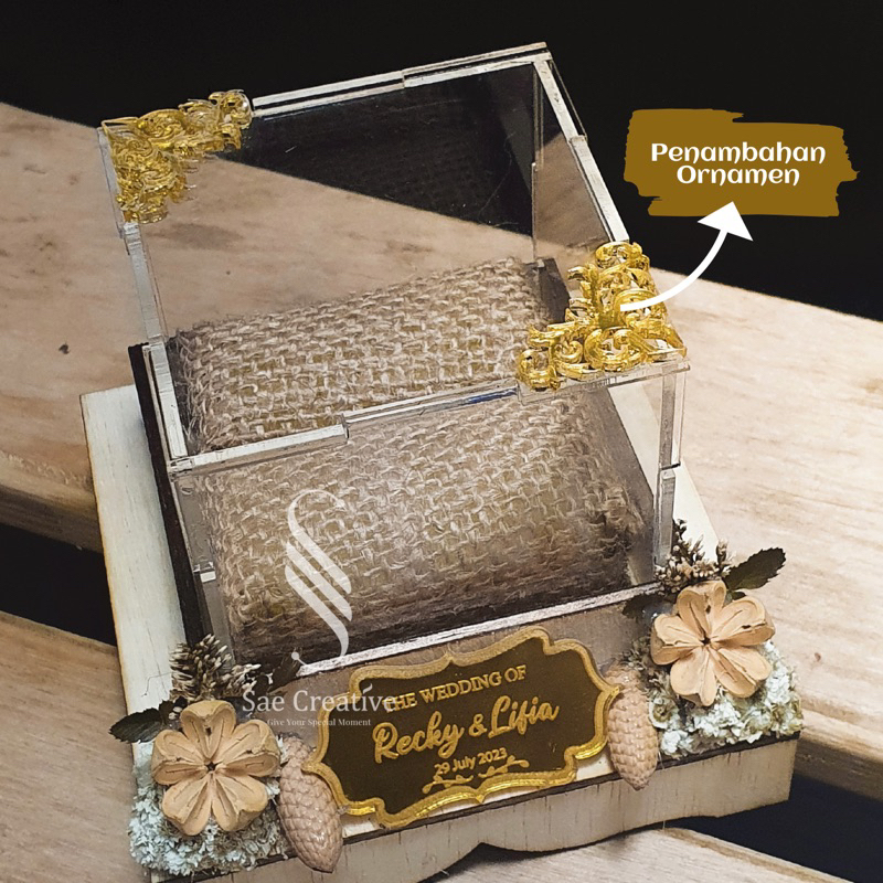 Jual (READY STOCK) kotak cincin / Box Cincin Rustic / Ring Box / Kotak ...